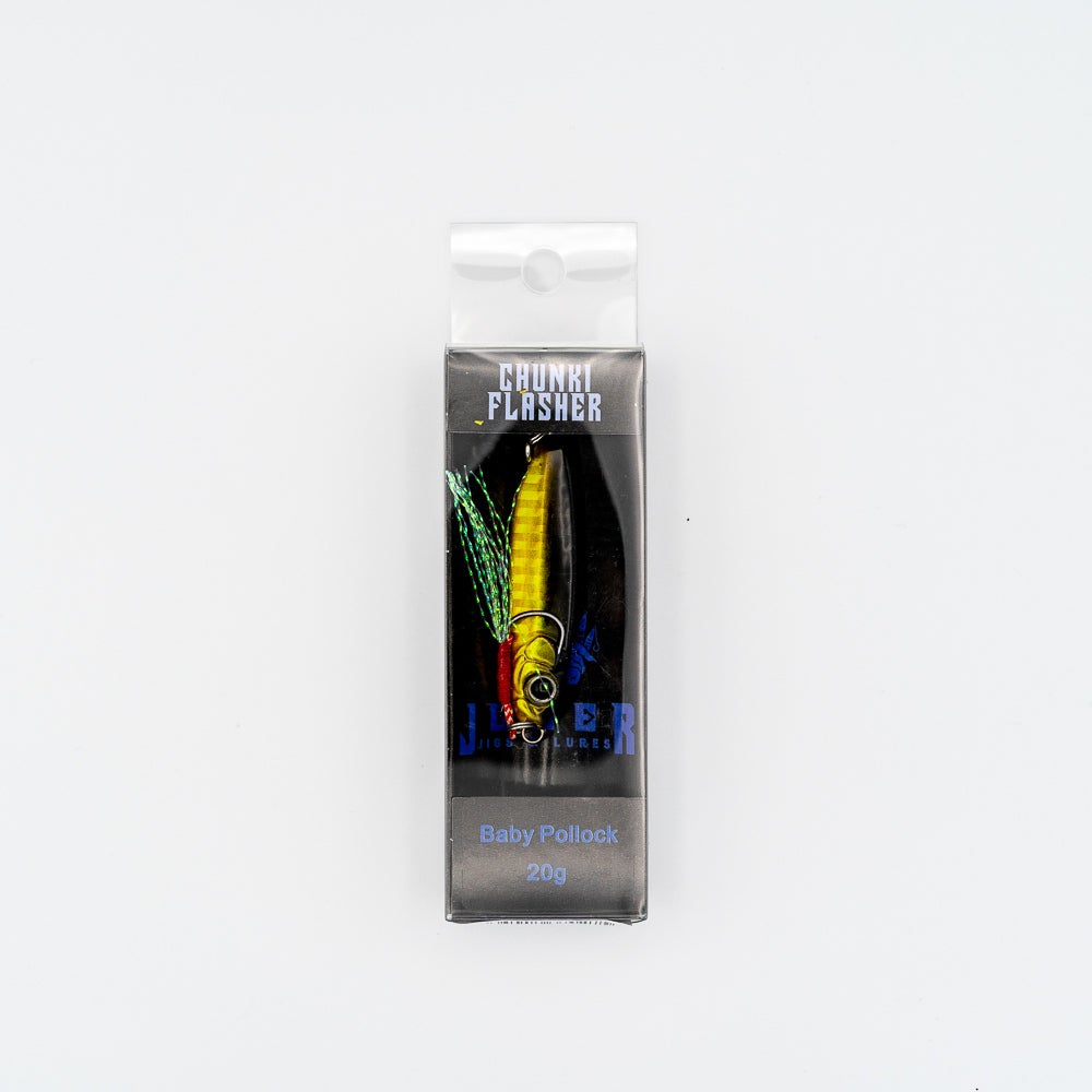 Joker Chunki Flasher 20g casting jig Baby Pollack | Lizard Tackle ...